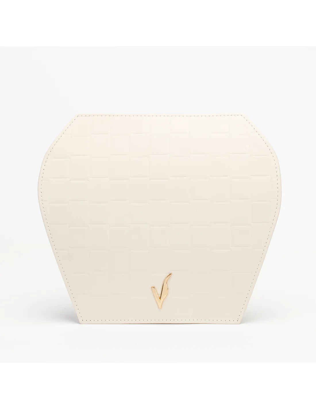 Capac din piele naturala pentru geanta de dama ADA crem sah