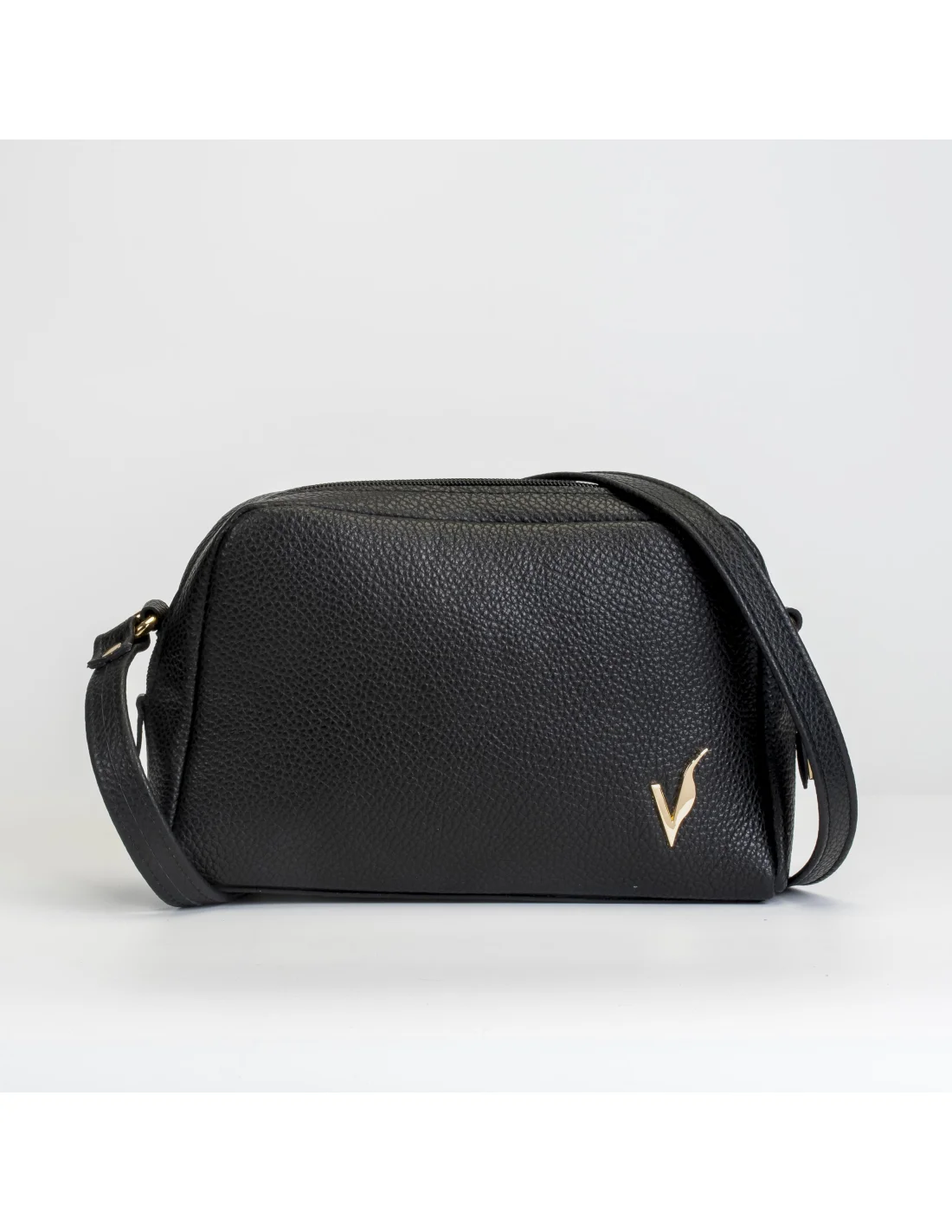 Geanta crossbody din piele naturala, ANDRA, negru