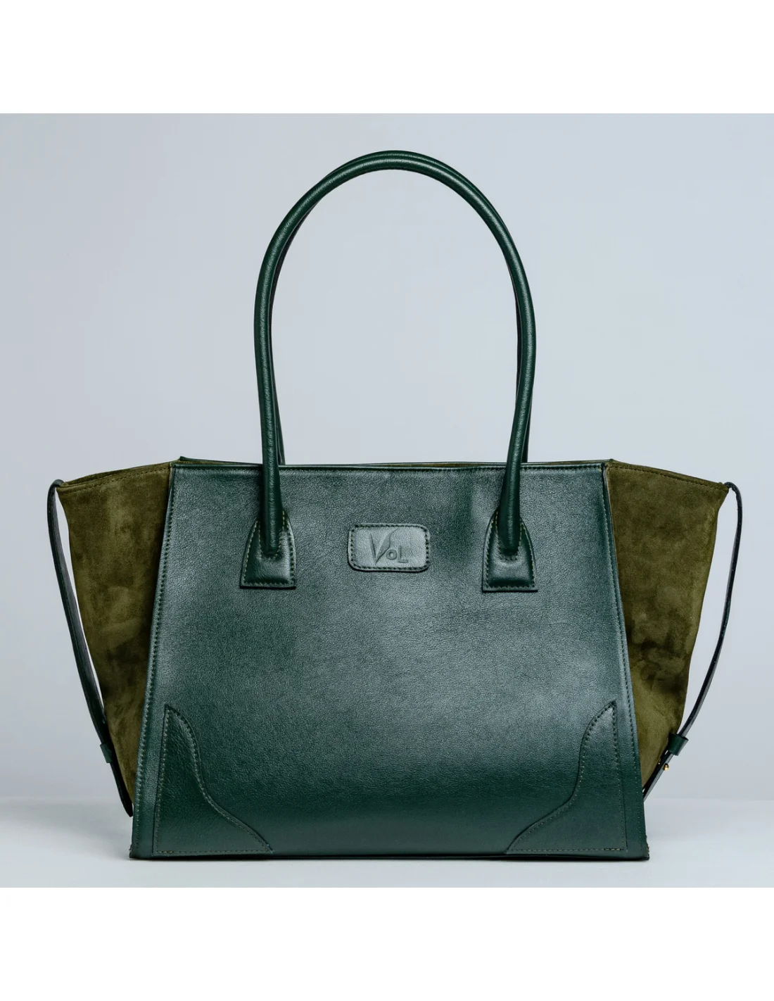 Geanta din piele naturala pentru dama CLARA verde